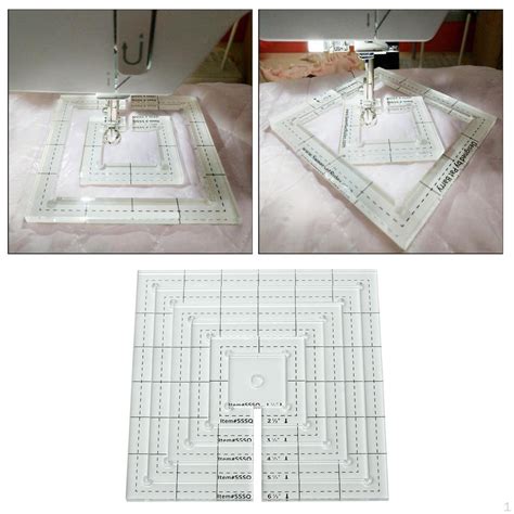Cheap 6pcs Square Template Acrylic Quilting Patchwork Ruler Sewing
