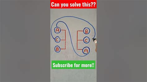 can you connect a a b b and c c without crossing lines shorts iq