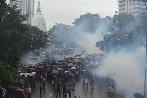 Police Use Water Cannons And Tear Gas To Disperse Protest March The