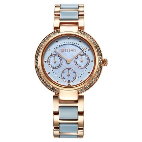 Buy Online Titan Acetate Quartz Multifunction Mother Of Pearl Dial Two