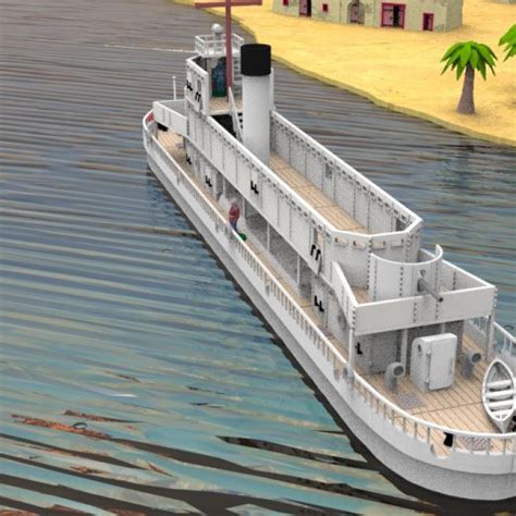 3d Printable Nile Gunboat Melik 28mm Scalable To 15mm By Jens Najewitz