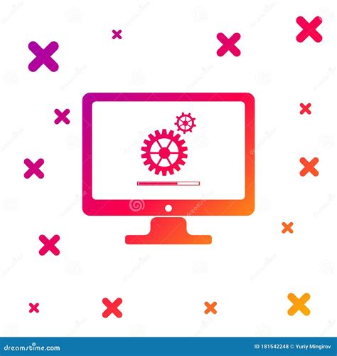 Monitor Update Process With Gearbox Progress And Loading Bar Icon On