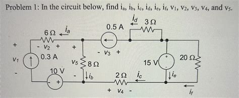 Solved Problem 1 In The Circuit Below Find Chegg