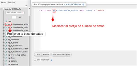 como borrar masivamente los mensajes scheduled actions en woocommerce