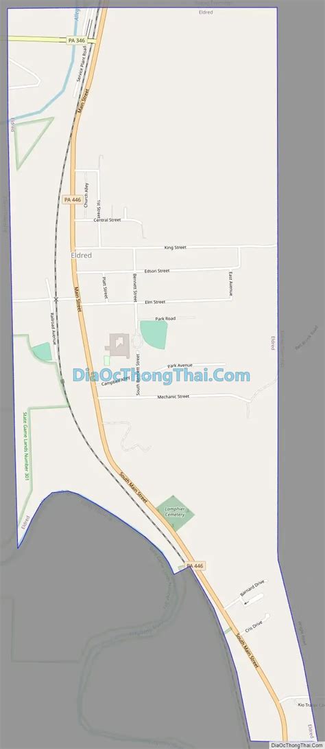 Map Of Eldred Borough Pennsylvania