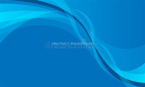 Abstract Blue Wave Curve Motion Dynamic With Blank Space Design Modern Luxury Technology