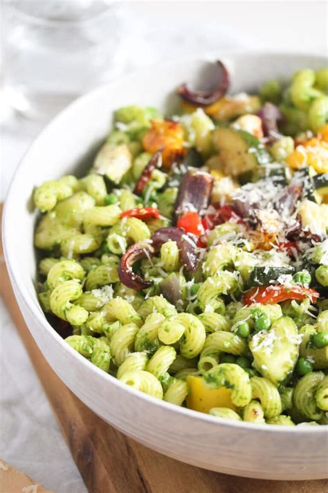 Roasted Vegetable Pesto Pasta Where Is My Spoon