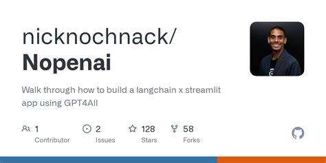 GitHub Nicknochnack Nopenai Walk Through How To Build A Langchain X
