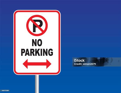 No Parking Sign向量圖形及更多禁止泊車標誌圖片 禁止泊車標誌 交通 停車場 Istock