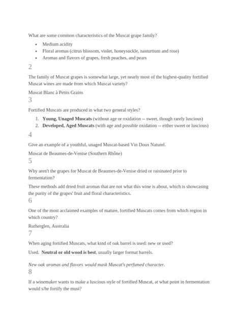Fotified Muscats Wset 3 Pdf Wine Fermentation In Winemaking