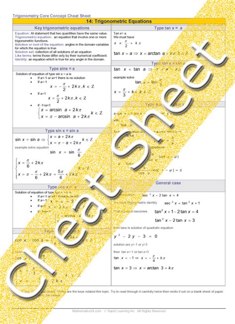 Trigonometry Solving Trigonometric Equations