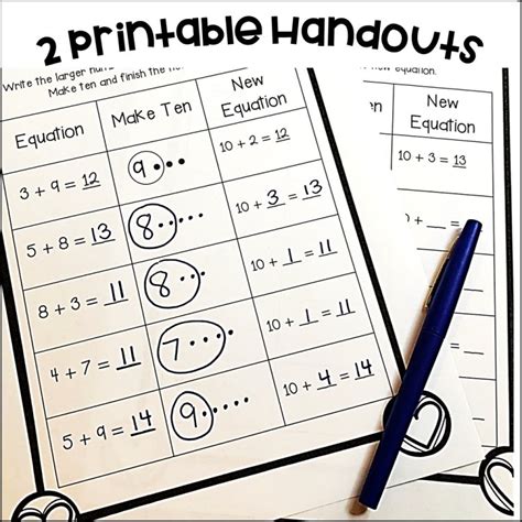 Make 10 Addition Subtraction Strategy Video Lessons Examples Worksheets Library