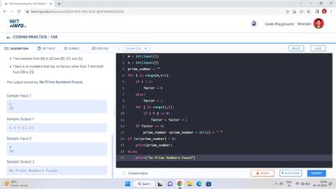 Niranjan V On Linkedin Day37 50daysofcodechallenge Codingpractice Nxtwave Ccbp