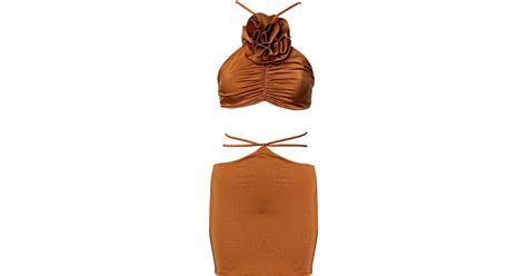 Maygel Coronel Alba Cutout Mini Dress In Orange Lyst