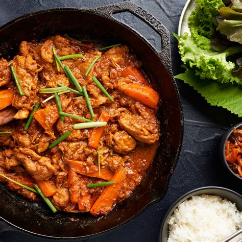 Korean Dakgalbi Spicy Stir Fried Chicken Marions Kitchen
