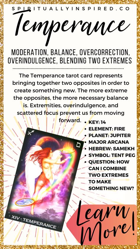 Temperance Tarot Card Artofit