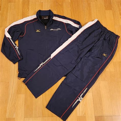 【未使用に近い】極美品！ミズノプロ ウインドブレーカー 上下セット M ネイビー Mizuno Pro 野球 ジャージ トレーニングウェア