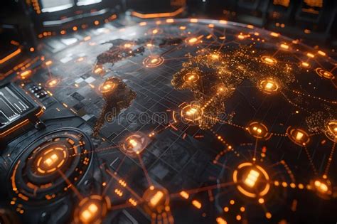 Global Internet Concept Generative Ai Stock Illustration