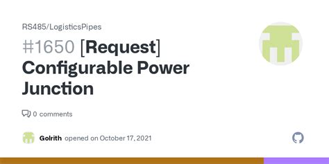 Request Configurable Power Junction · Issue 1650 · Rs485