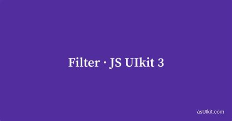Isinput Filter Javascript Утилиты Uikit 3 · Справочник
