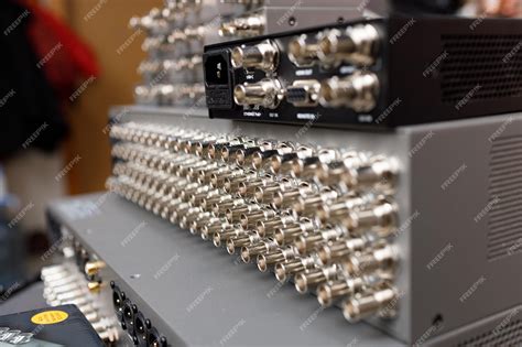 Premium Photo Commutation Panel Of Telecommunication Video Switcher