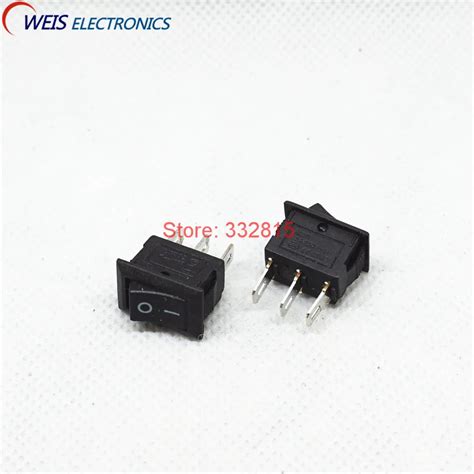 10pcs Kcd11 Kcd11 3p 3pin 2position Rocker Switch 250vac 3a 10x15mm I O