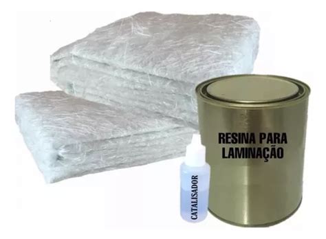Kit Manta Fibra De Vidro kg Resina De Laminação kg Parcelamento sem juros