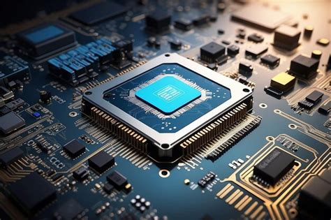 Premium AI Image Technology Circuit Processor Innovation Network Concept