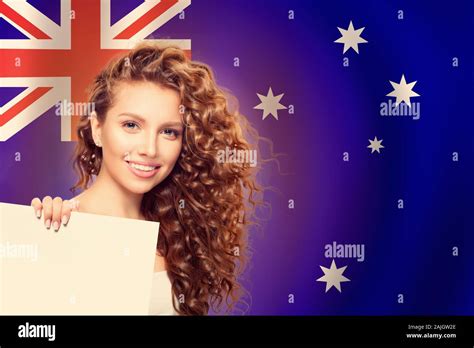 Travel And Study In Australia Concept With Pretty Girl Student With