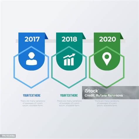 연도 및 아이콘이 있는 타임라인 인포그래픽 템플릿 디자인 3가지 옵션 단계 또는 프로세스가 있는 비즈니스 개념 인포그래픽 시각화는 워크플로 레이아웃 다이어그램 연례 보고서