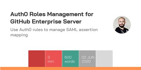 Auth0 Roles Management For Github Enterprise Server