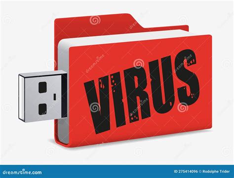 A Usb Key Containing A Computer Virus Stock Illustration Illustration