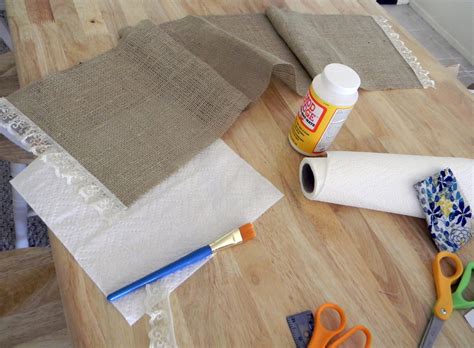 A Secret Vintage No Sew Table Runner Tutorial
