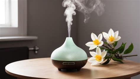 A Tranquil Aroma Diffuser Surrounded By Beautiful Flowers For