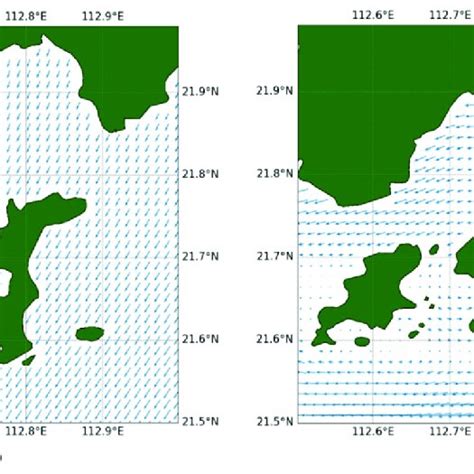 Wind And Current Data Of Selected Areas In January 2018 A Wind B