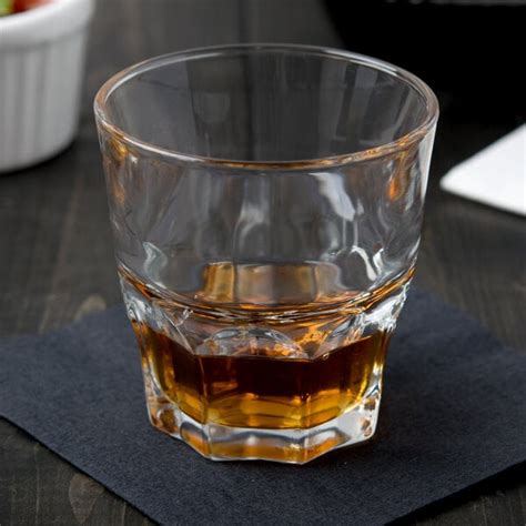 Arcoroc J2611 Granite 7 Oz Stackable Rocks Old Fashioned Glass By