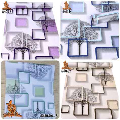 Jual Wallpaper Stiker Dinding D Kotak Premium Wallpaper Dinding Ruang Tamu Wallstiker Ukuran