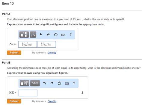 Solved If An Electron S Position Can Be Measured To A Chegg