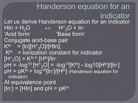 Theory Of Indicators Choice Of Indicator Acid Base Indicator Pptx