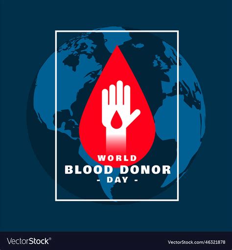 International World Blood Donor Day Concept Vector Image