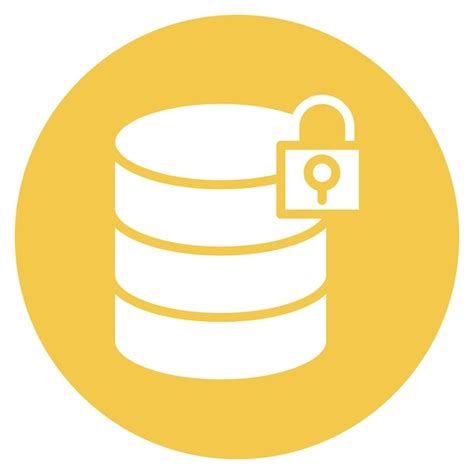 Premium Vector Database Security Vector Illustration