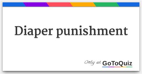 Diaper Punishment