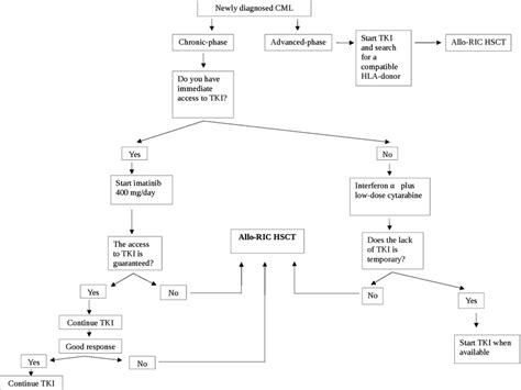 Proposed Schema For Newly Diagnosed Cml Patients Treatment Based On