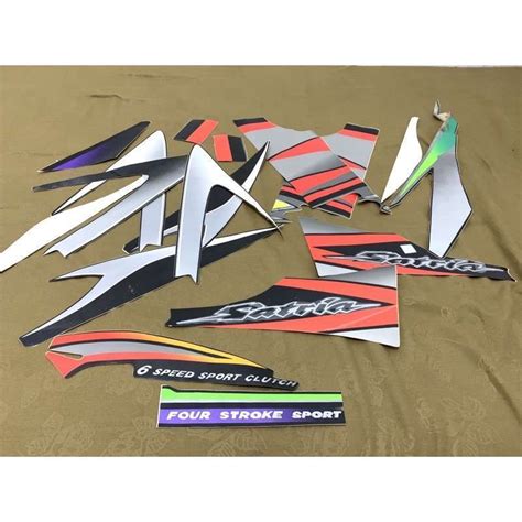 Jual Striping Body Stiker Body Motor Suzuki Satria Hiu Kotak RXZ