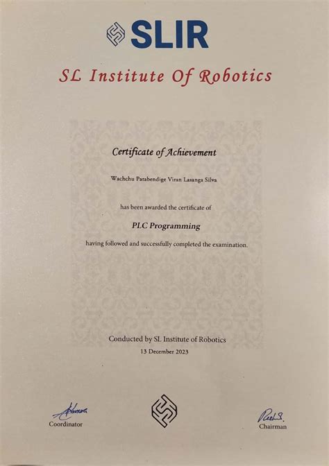 Thrilled To Announce The Successful Completion Of The Plc Programming