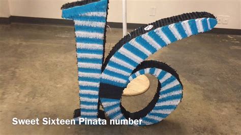 Sweet Sixteen Pinata Number Birthday Pinata Youtube
