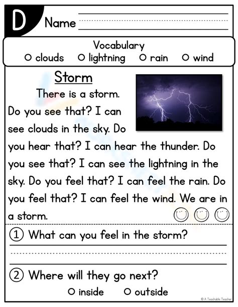 Storm Worksheet