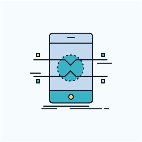 Api Interface Mobile Phone Smartphone Flat Icon Green And Yellow Sign And Symbols For