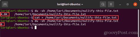 how to nullify a file in linux