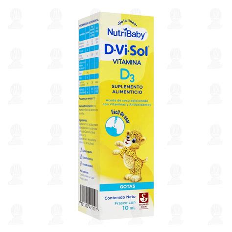 D-Vi-Sol Vitamina D3 Solución Gotas, 10 ml.